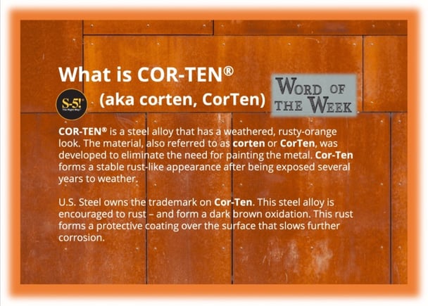 What is COR-TEN® (aka Corten, CorTen)?